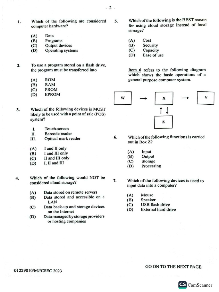 Csec Info Tech 2023 p1 | PDF