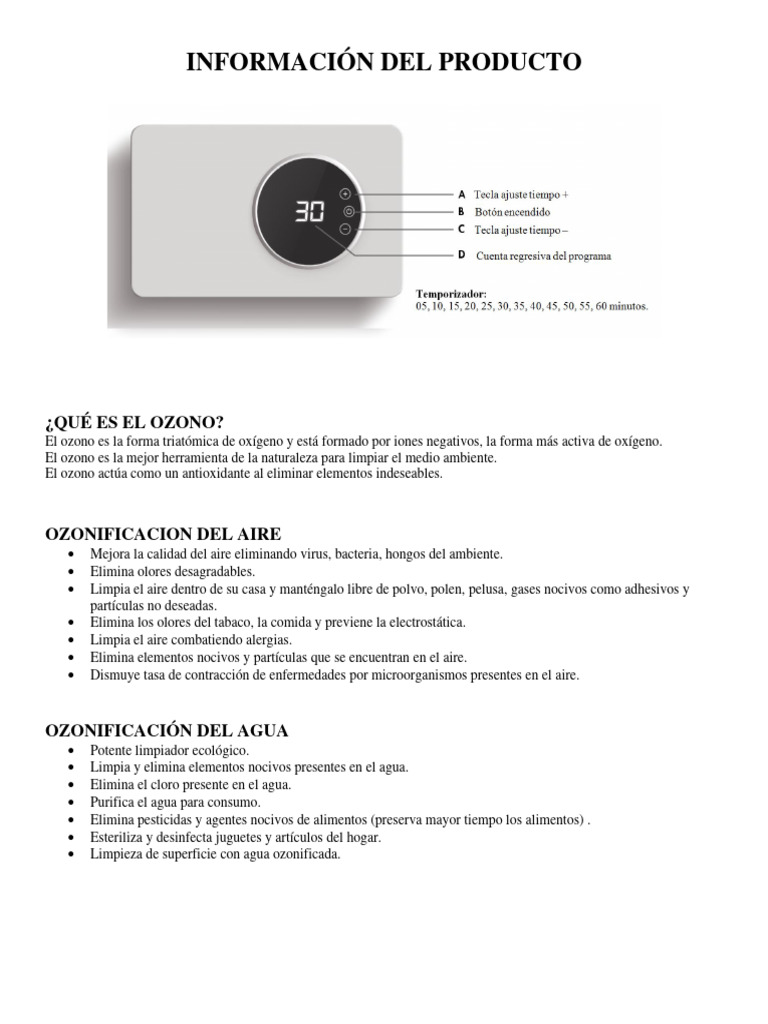 Informaci?n Del Producto | PDF | Agua | Alimentos