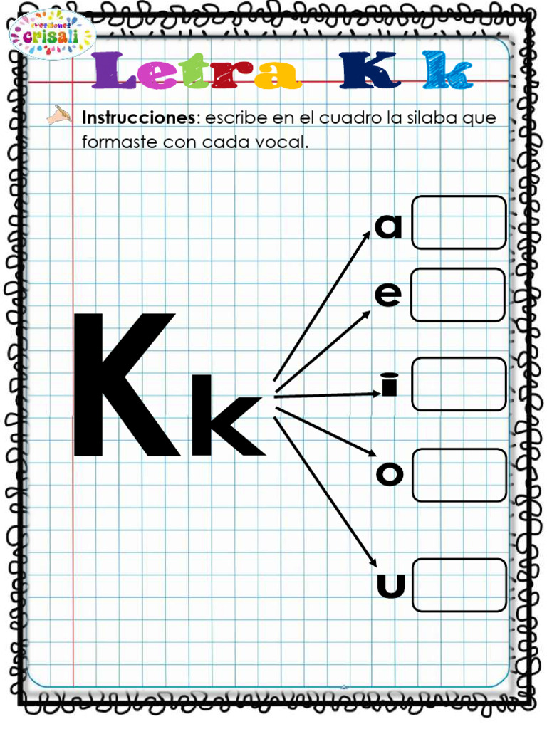 ejercicios de la letra K k | PDF