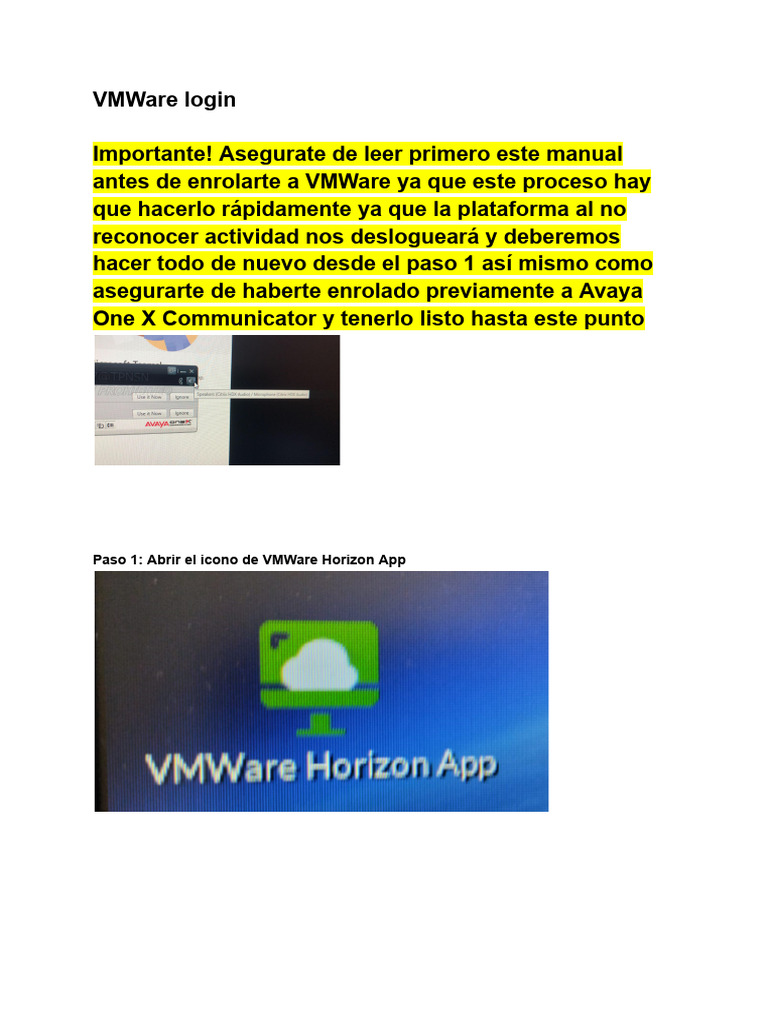 VMWare Login | PDF | Ventana (informática) | Software