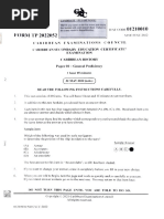 CSEC 2021 Music Past Paper | PDF