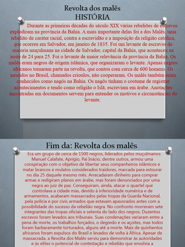 Revolta Dos Malês | PDF