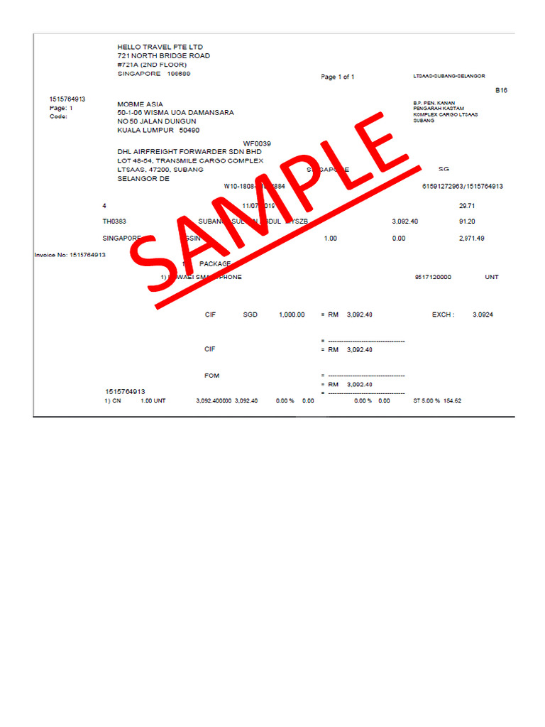 Sample K1-Arrival Notification | PDF