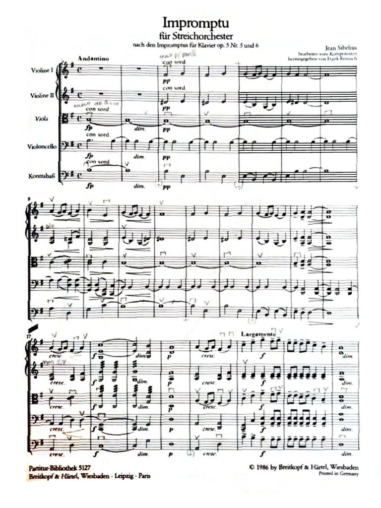 Impromptus Op5 Sibelius | PDF