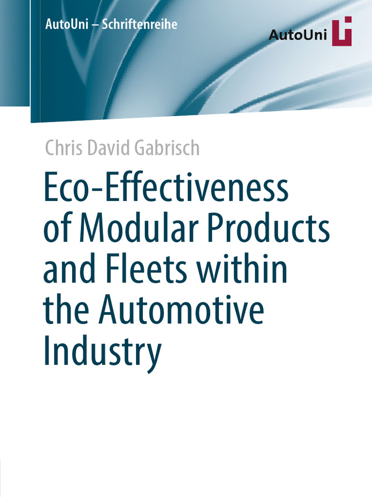 Eco-Effectiveness of Modular Products and Fleets Within The Automotive ...