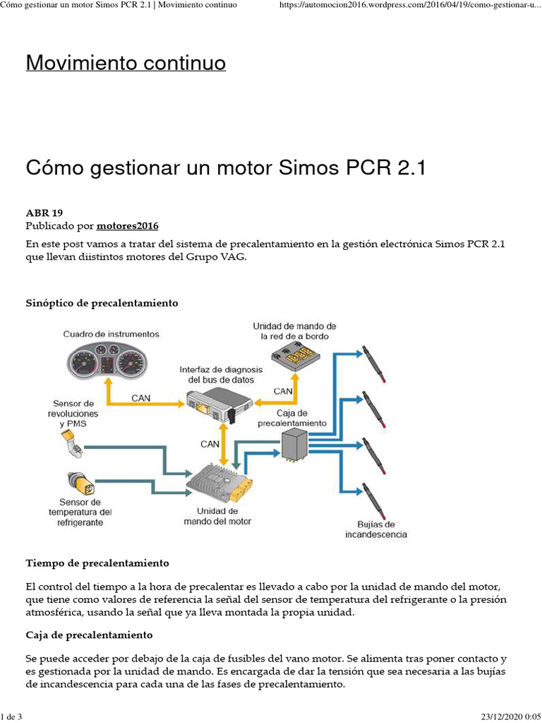 Cómo Gestionar Un Motor Simos PCR 2.1 - Movimiento Continuo | PDF ...