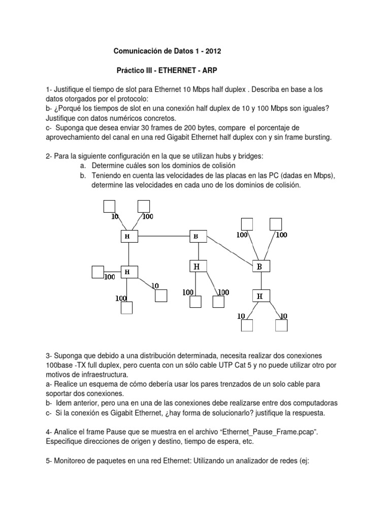 2012 Practico3 | PDF | Ethernet | Protocolos de red