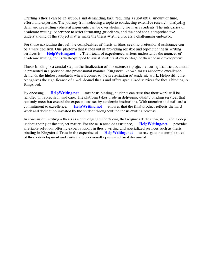 Thesis Binding Kingsford | PDF | Bookbinding | Thesis