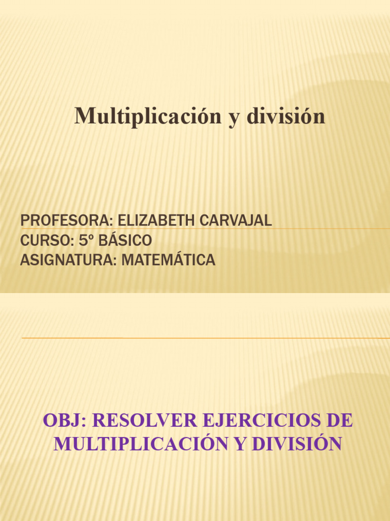 Ejercicios de Multiplicación y División | PDF