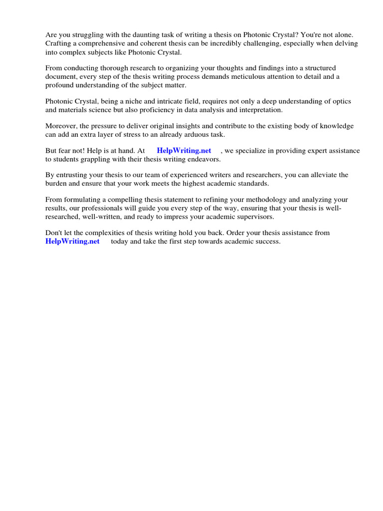 Thesis Photonic Crystal | PDF | Optical Fiber | Optics