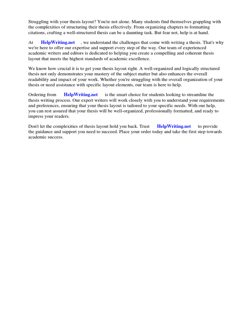 Thesis Layout Examples | PDF | Thesis | Essays
