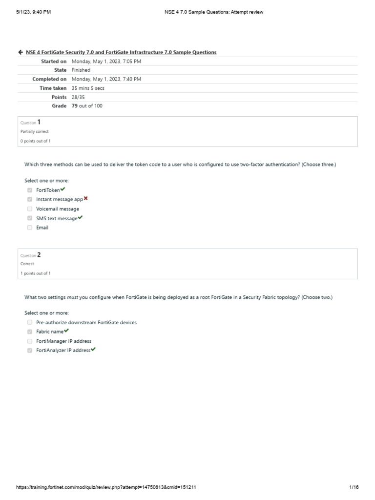 NSE 4 FortiGate Security Exam Review | PDF