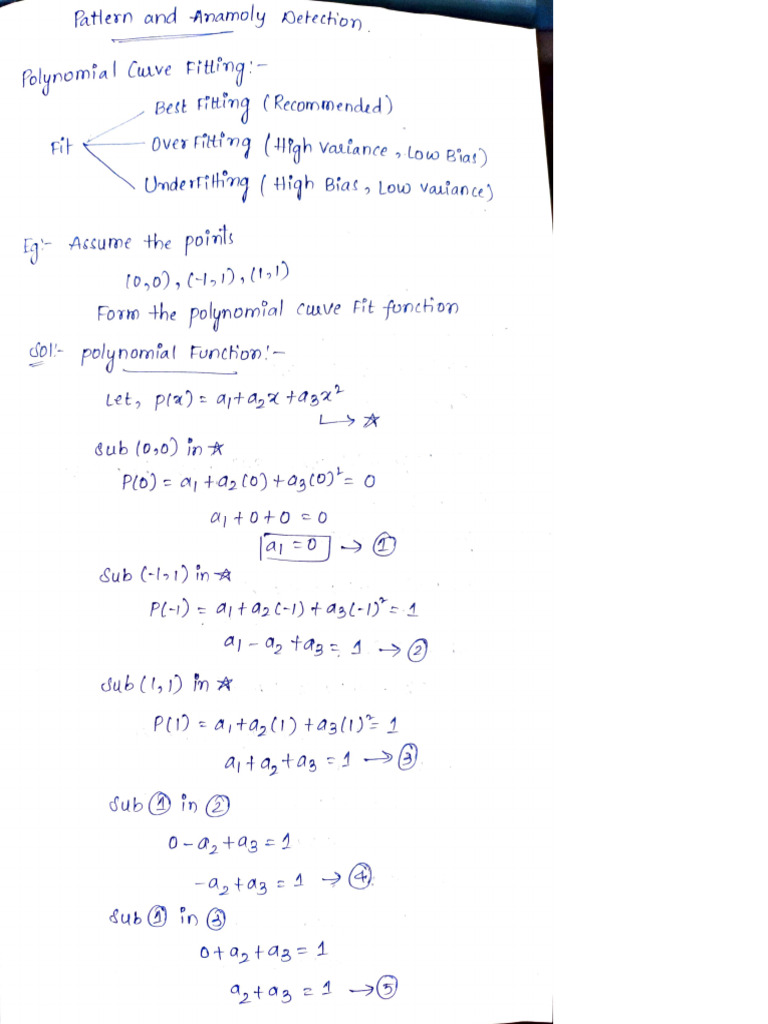 Polynomial Curve Fitting | PDF | Mathematical Relations | Numerical ...