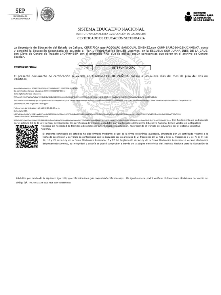 Certificado de Fito | PDF