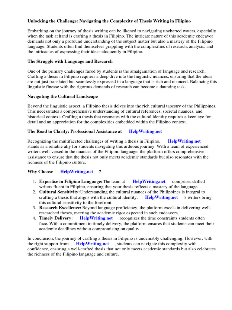 Title para Sa Thesis Sa Filipino | Download Free PDF | Tagalog Language
