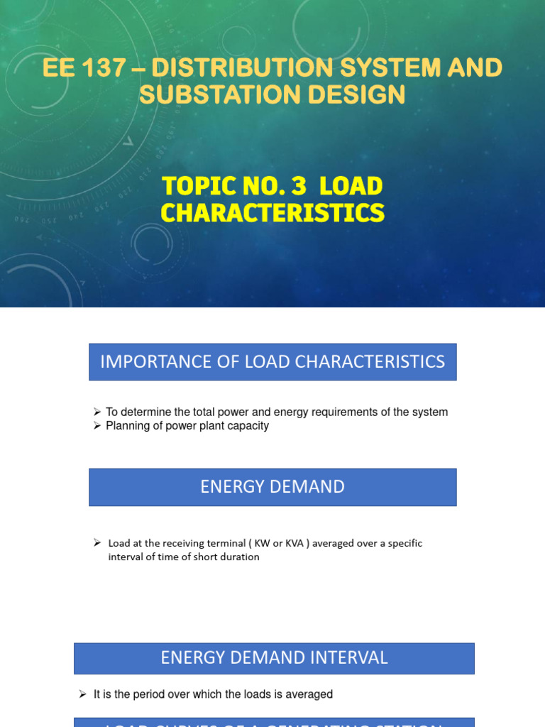Topic No. 3 Load Characteristics | PDF | Power Station | Nature