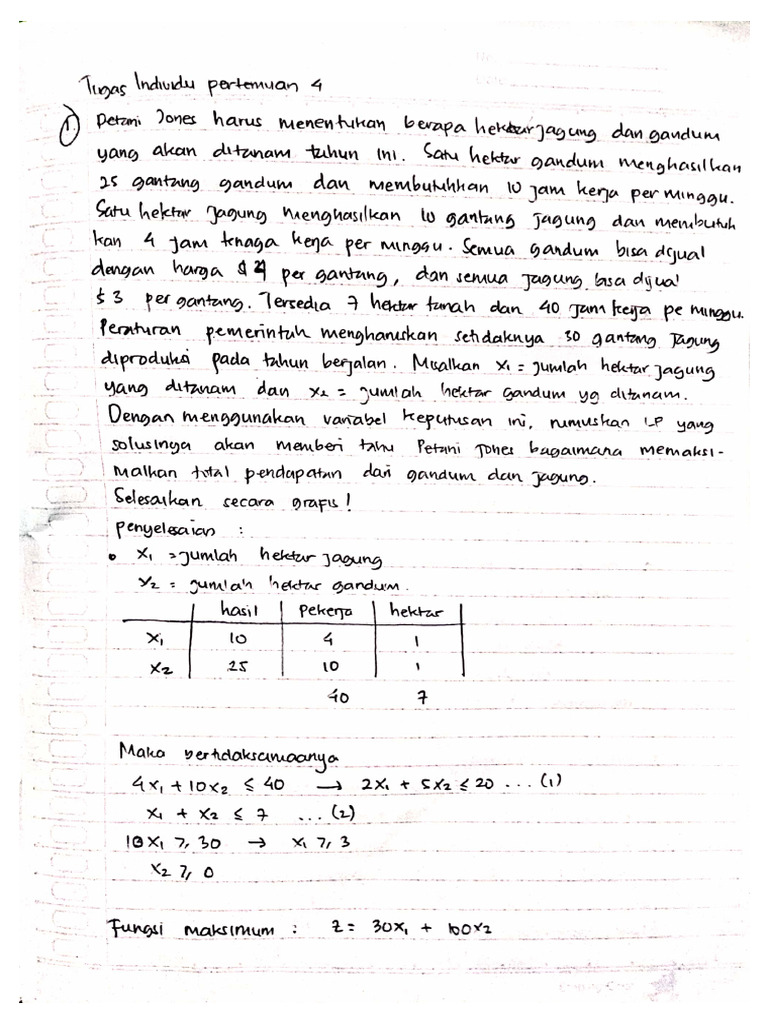Tugas Individu Program Linear | PDF