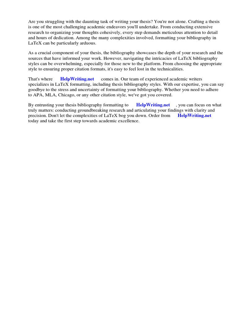 Latex Thesis Bibliography Style | PDF | Citation | Bibliography