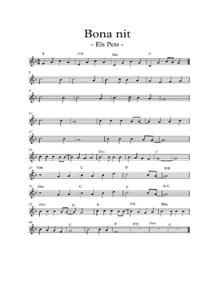 Bona Nit | PDF