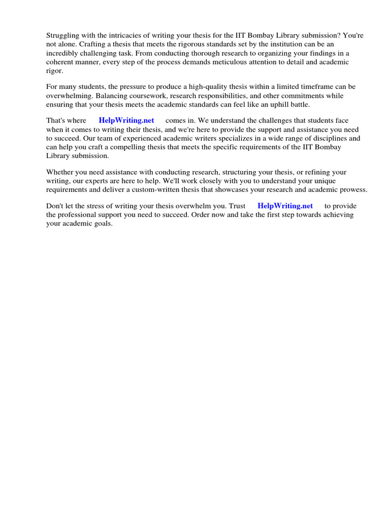 Iitb Library Thesis Submission | PDF | Thesis | Libraries