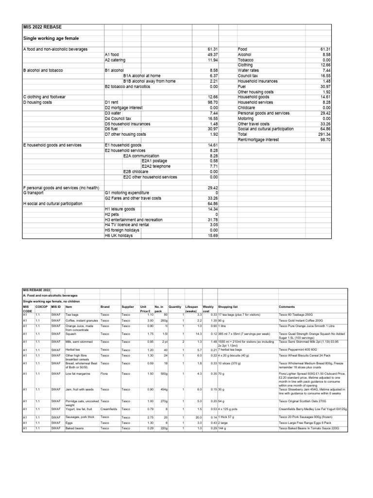 Budget Guide for Single Women | PDF | Pasta | Dress