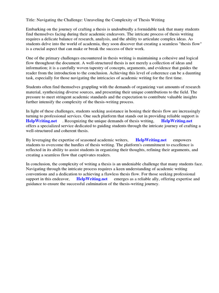 Thesis Flow | PDF | Thesis | Methodology