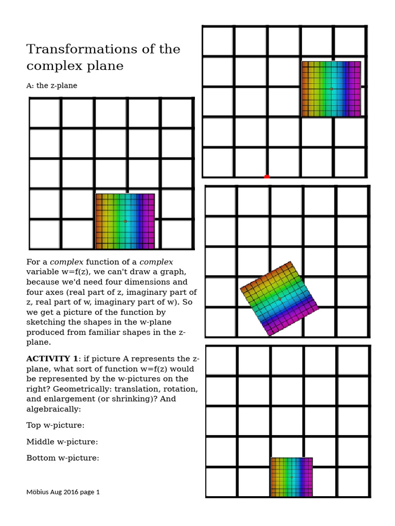 Understanding Möbius Transformations | PDF | Circle | Complex Number