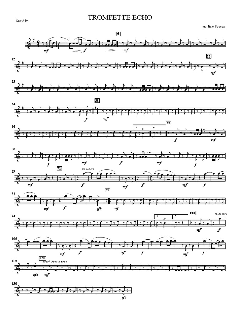 Trompette Echo - Alto Sax | PDF