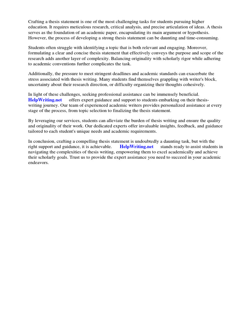 Thesis Statement Guidelines | PDF | Essays | Thesis