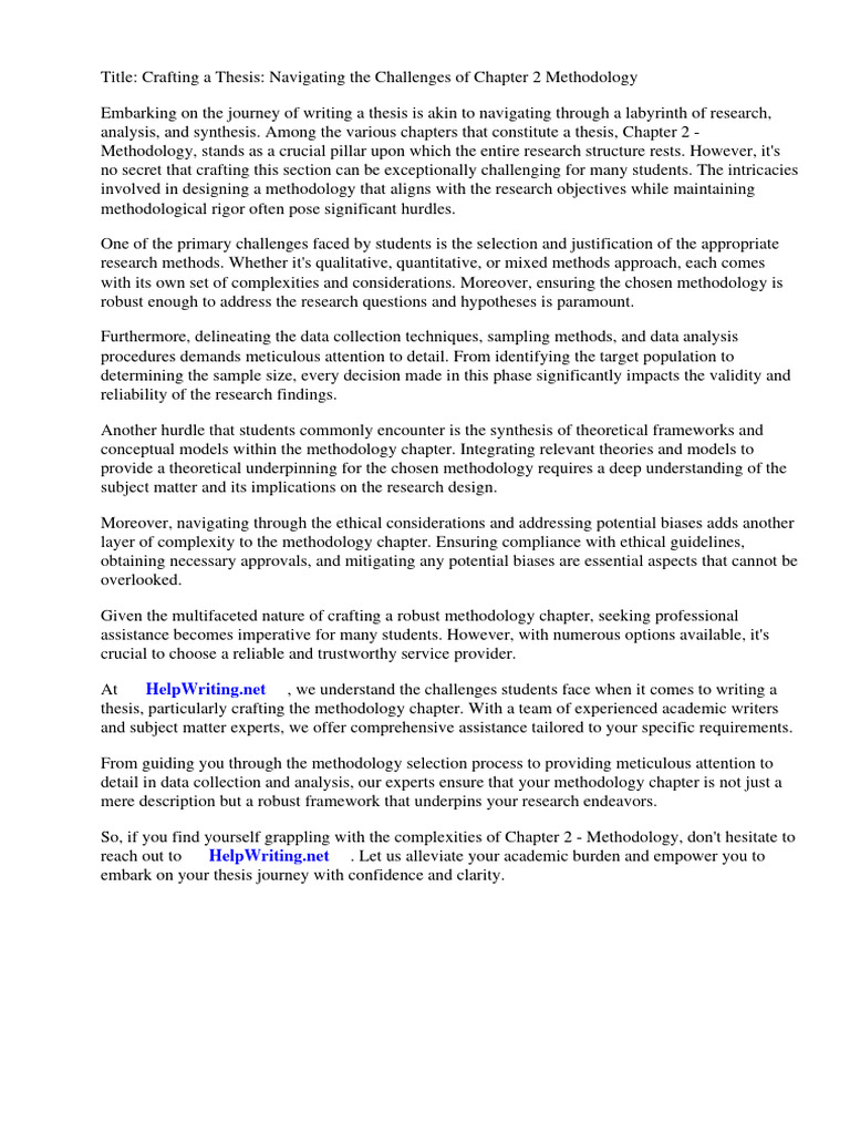 Sample Thesis Chapter 2 Methodology | Download Free PDF | Methodology ... Sample Thesis Chapter 2 Methodology | Download Free PDF | Methodology ...