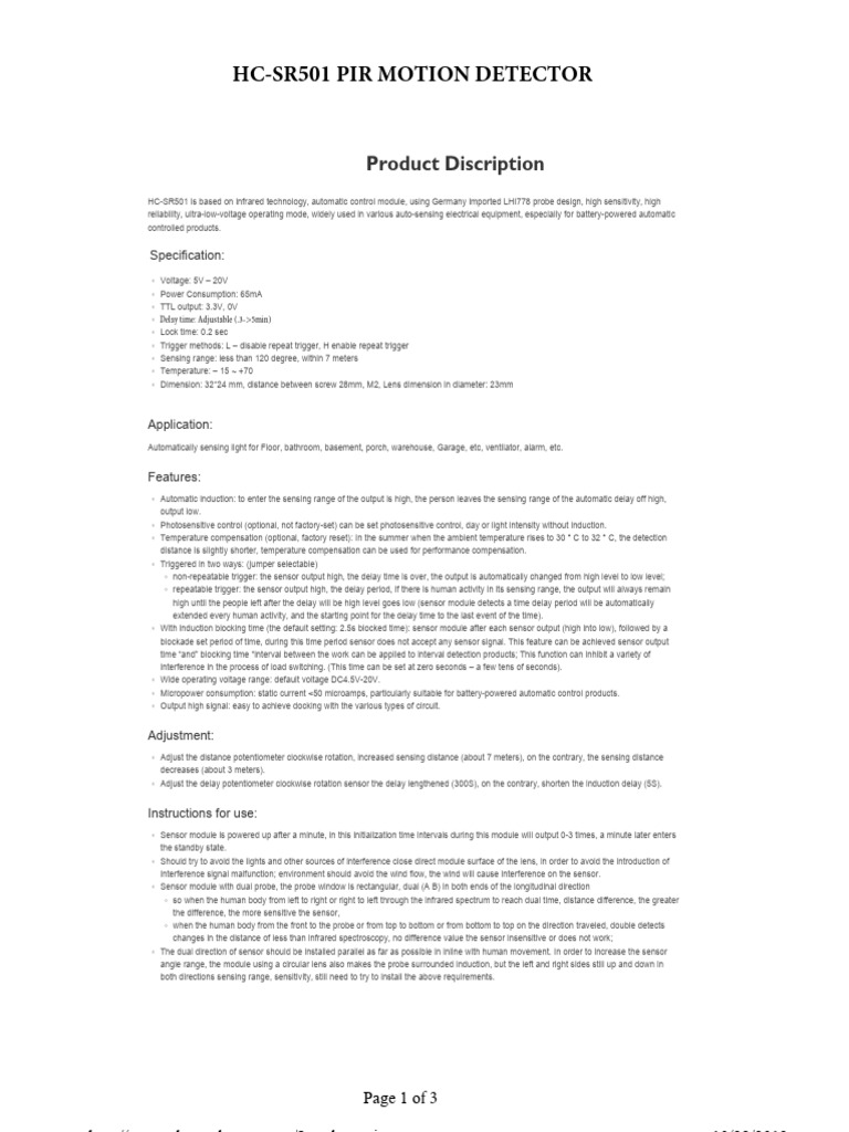 Datasheet 9 | PDF | Sensor | Electrical Engineering
