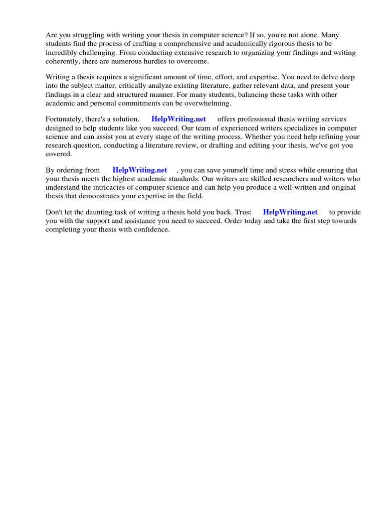 Thesis in Computer Science PDF | PDF | Thesis | Science Thesis in Computer Science PDF | PDF | Thesis | Science