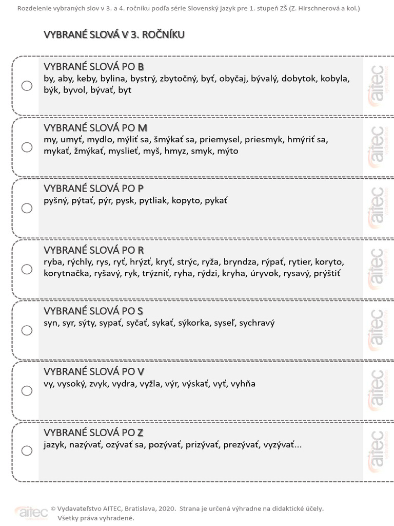 Vybrané Slová | PDF