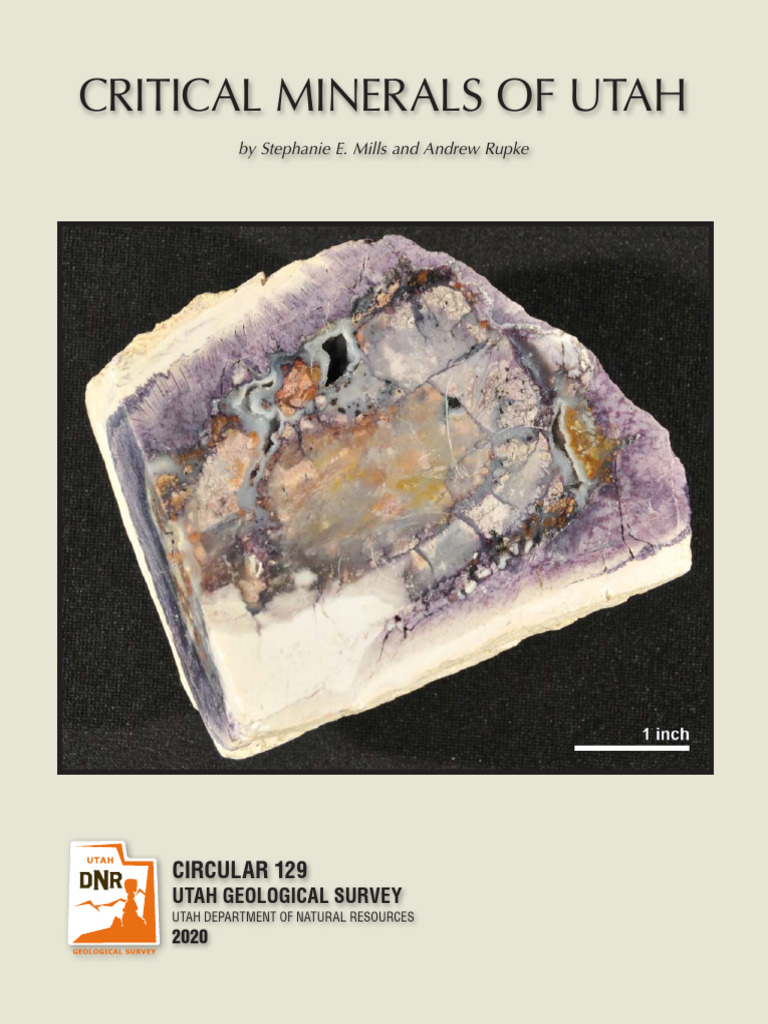 Critical Minerals of Utah | PDF | Metals | Mining
