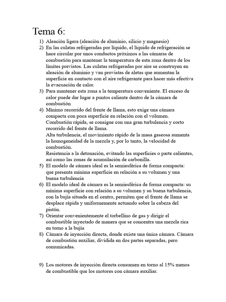 Tema 6 2 | PDF | Inyección de combustible | Motores