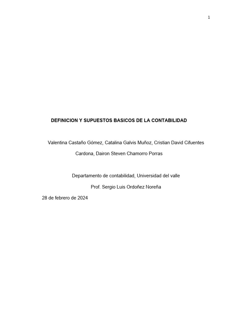 Informe Contabilidad | PDF | Contabilidad | Evaluación