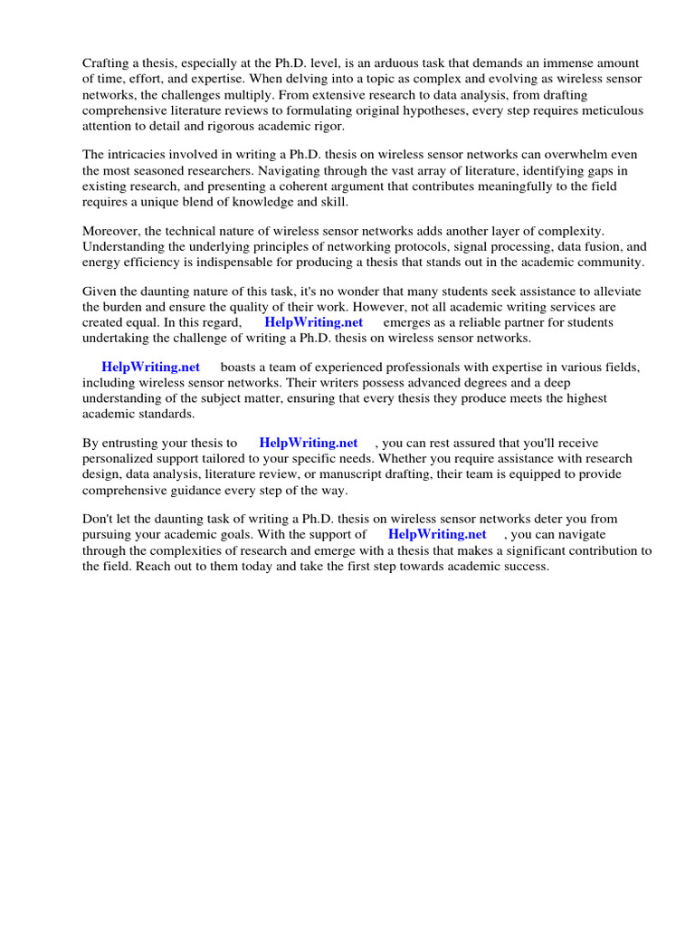 Phd Thesis On Wireless Sensor Network Pdf Wireless Sensor Network Computer Network