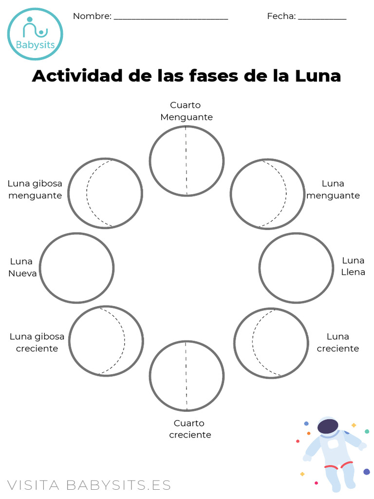 Moon Phases Worksheet | PDF