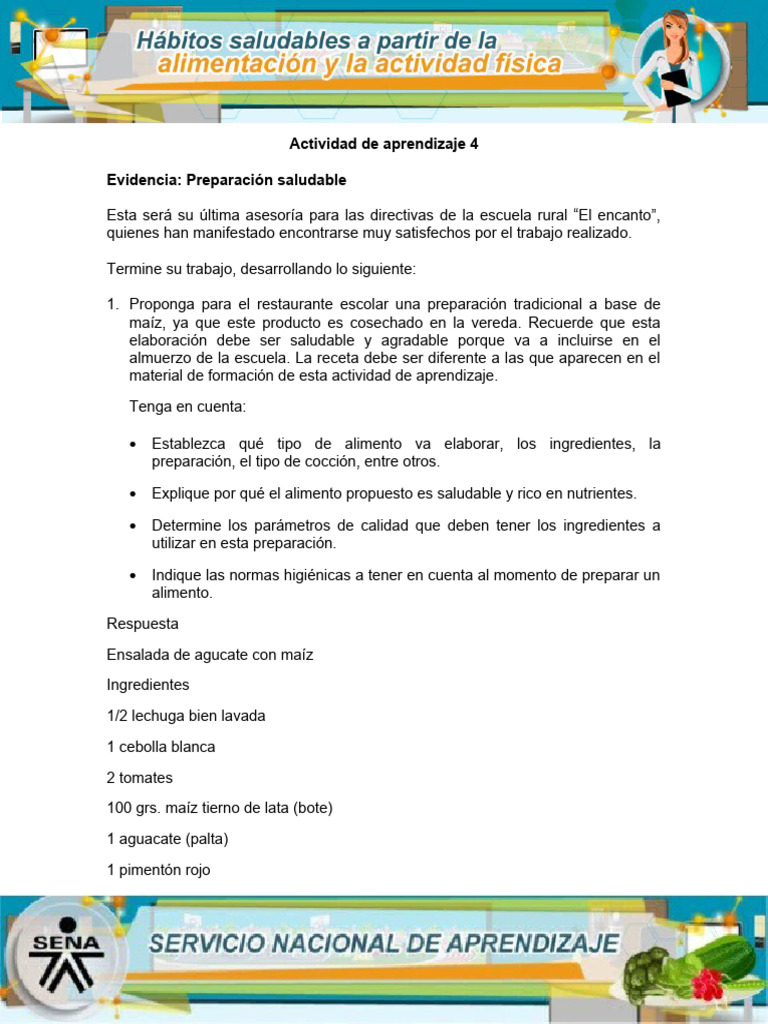 Evidencia Descargable 4 | PDF | Maíz | Aguacate