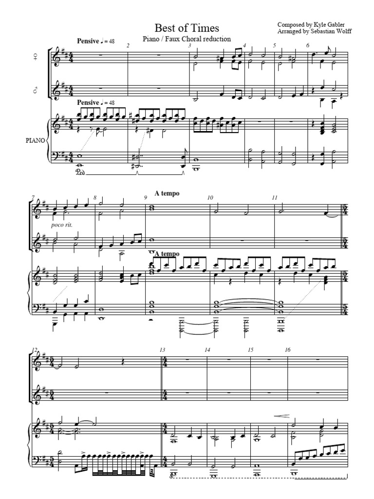 24-Best of Times (Choral) | PDF | Musical Forms | Performing Arts