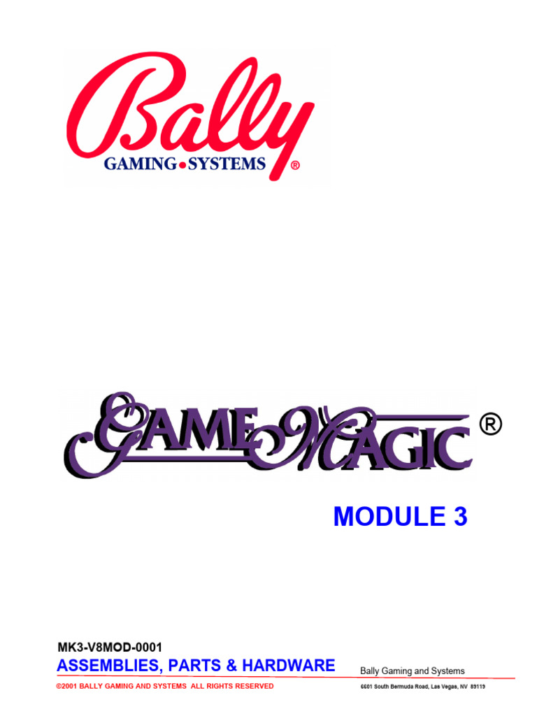Bally Game Magic Assemblies, Parts & Hardware (MK3-V8MOD-0001) | PDF ...