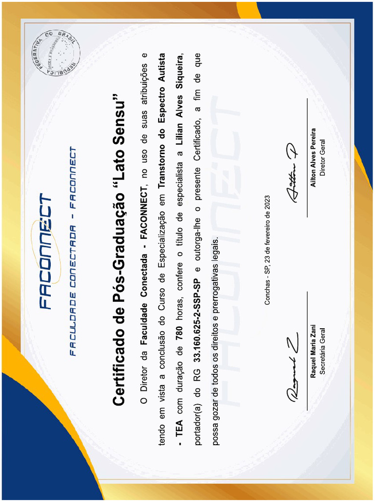 Certificado Pós Tea | PDF