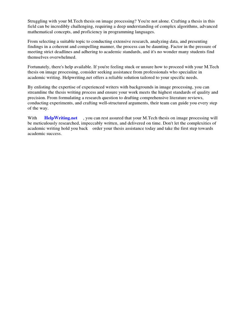 M.tech Thesis On Image Processing | PDF