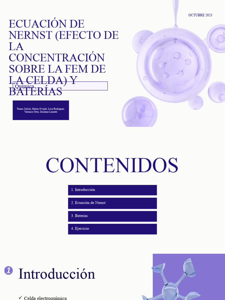 Ecuación de Nernst y Baterías | PDF | Electrodo | Electroquímica
