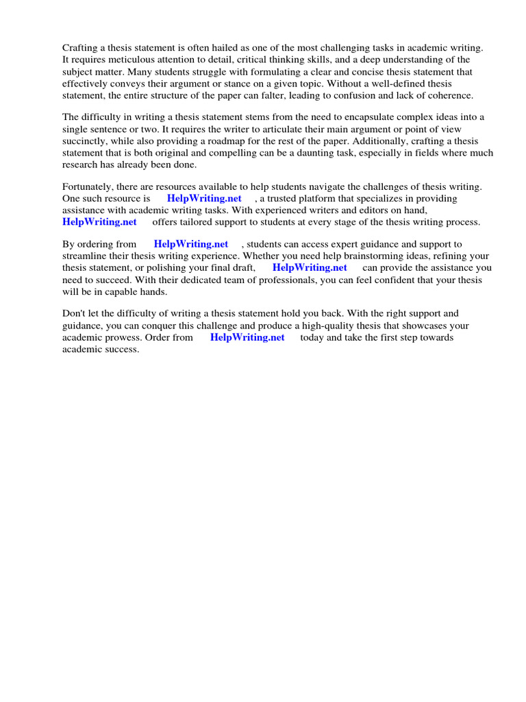 Thesis Statement Frames | PDF | Essays | Thesis