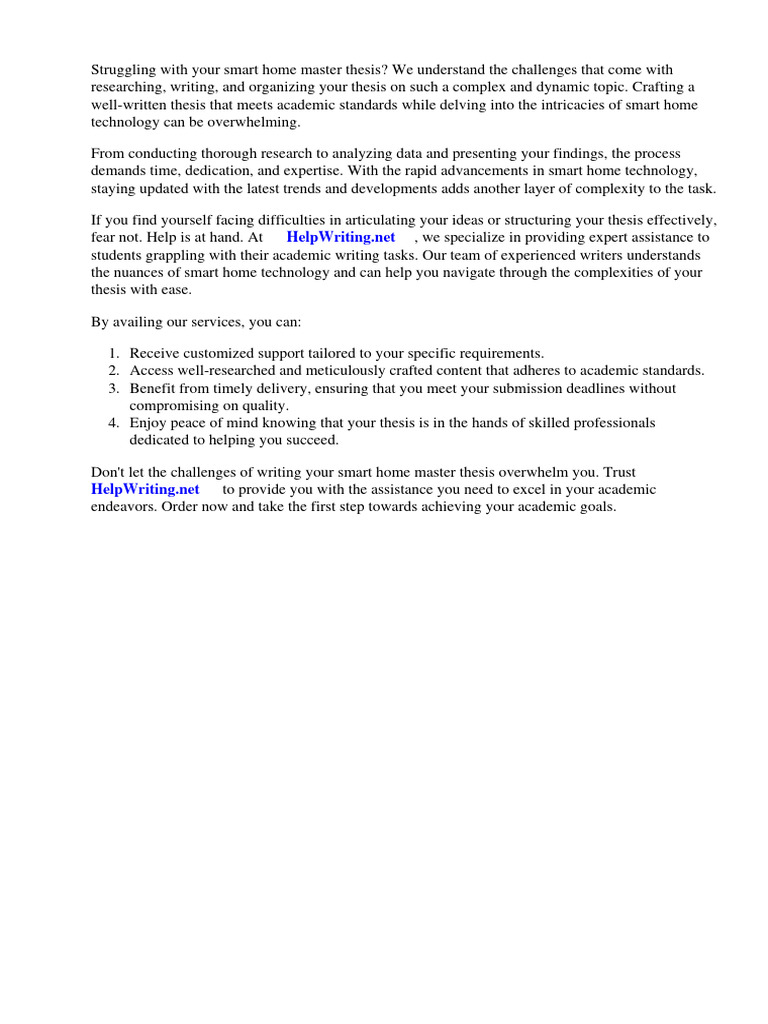 Smart Home Master Thesis | PDF | Home Automation | Internet Of Things