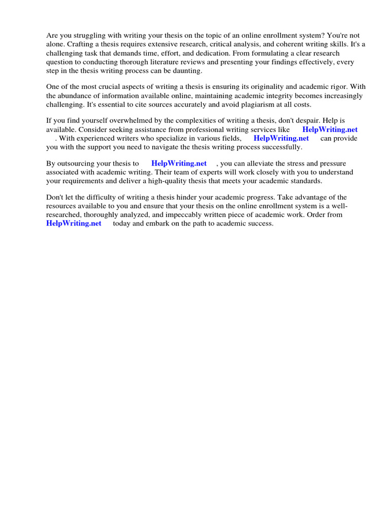 Sample Thesis of Online Enrollment System | PDF | Databases | System