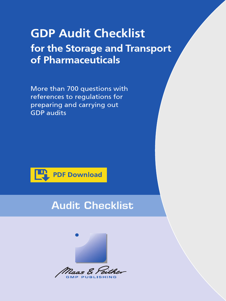 GDP Audit Checklist for storage & transport of pharma | PDF | Service ...