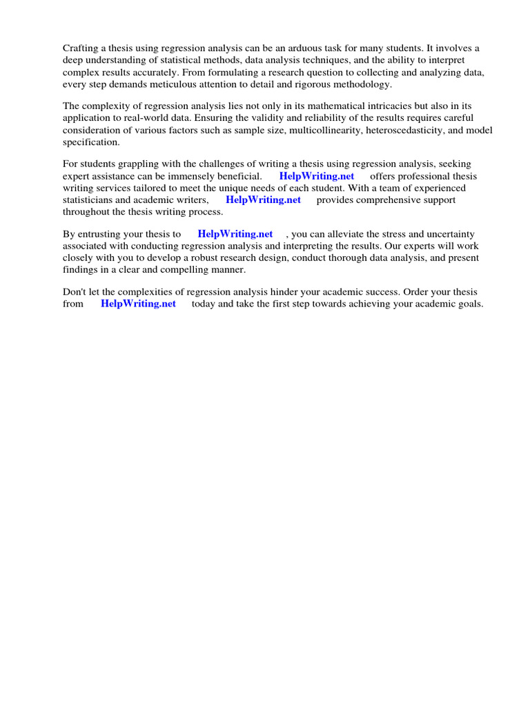 Sample Thesis Using Regression Analysis | PDF | Regression Analysis | Linear Regression