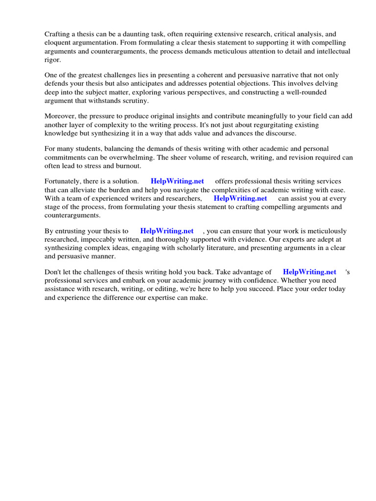 Support Your Thesis Statement With Compelling Arguments And Counterarguments Pdf Essays
